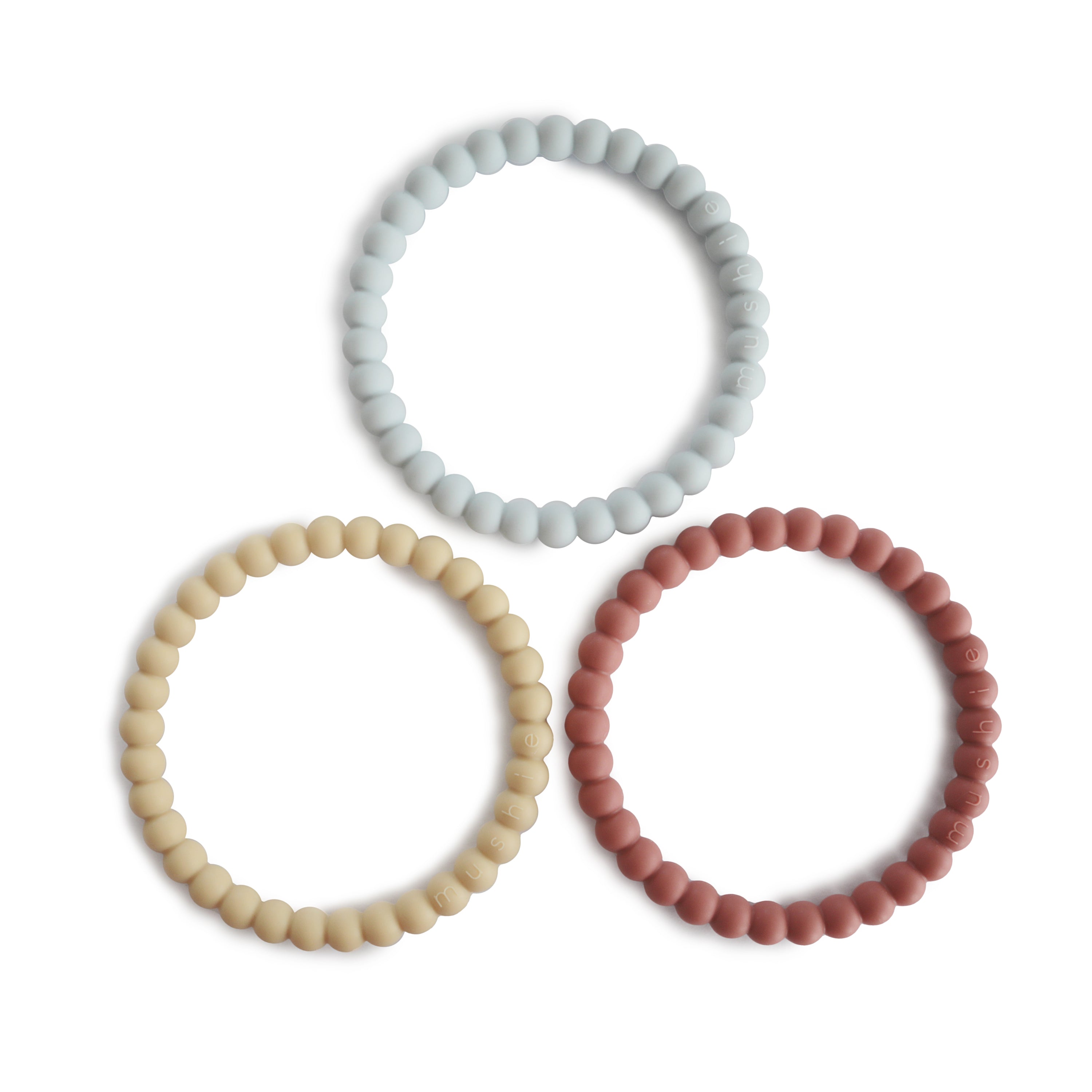 Pearl Teething Bracelet 3-Pack - Mellow/Terracotta/Periwinkle